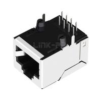 China LPJ16093DNL 10/100 Base-T Single Port RJ45 Magnetic Modular Jacks Tab Up Without Led for sale