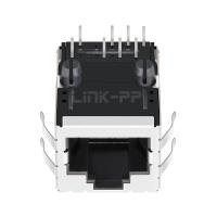 China LPJ16249CNL 10/100 Base-T Tab Up Without Led Single Port Jack PoE RJ45 Female Connector for sale