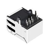 China LPJ16249CNL 10/100 Base-T Tab Up Without Led Single Port Jack PoE RJ45 Female Connector for sale