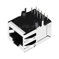 China LPJ16666CNL 10/100 Base-T Tab Up Without Led Single Port PoE Shielded RJ45 Female Connector for sale