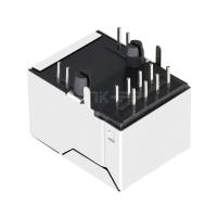 China LPJ16214BGNL 100 Base-T Single Port RJ45 Transformer Ethernet Connectors Tab Up Yellow/Green Led for sale