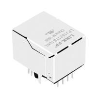 China LPJ16217B10NL 100 Base-T Tab Up Yellow/Green Led Single Port Ethernet RJ45 Connectors for sale