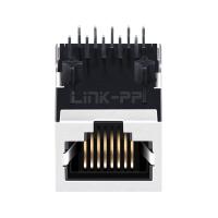 China LPJ4335DNL 10/100 Base-T Tab Down Without Led Single Port PoE RJ45 Female Connectors for sale