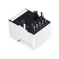 China LPJ4335DNL 10/100 Base-T Tab Down Without Led Single Port PoE RJ45 Female Connectors for sale