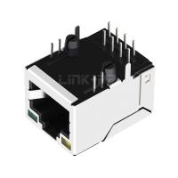China LPJ16211BDNL 10/100 Base-T 8P8C RJ45 Magnetics Female Connector Tab Up Y/G Leds for sale