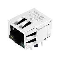 China LPJ0017GDNL 10/100 Base-T Tab Down Yellow/Green Led 8P8C PoE RJ45 Female Connector for sale