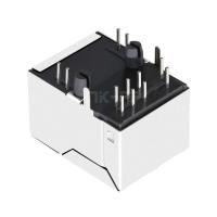 China LPJ16249B28NL 10/100 Base-T Green/Yellow Led Tab Up Single Port Rectifier Bridge PoE Shielded RJ45 Female Connector for sale
