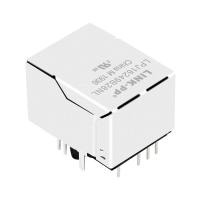 China LPJ16249B28NL 10/100 Base-T Green/Yellow Led Tab Up Single Port Rectifier Bridge PoE Shielded RJ45 Female Connector for sale