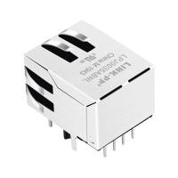 China Pulse J0035D21BNL Compatible LINK-PP LPJ0035ABNL 10/100 Base-T Tab Down Green/Yellow Led Single Port Magjack RJ45 Connector for sale