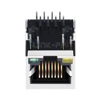 China Pulse J0026D01FNL Compatible LINK-PP LPJ0026BMNL 10/100 Base-T Tab Down Yellow/Green Led Single Port 8P8C PCB RJ45 Lan Jack for sale