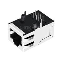 China Pulse JXR1-0001NLT Compatible LINK-PP LPJ6011CNL 10/100 Base-T Tab Up Without Led Single Port 8P8C RJ45 Modular Jack for sale