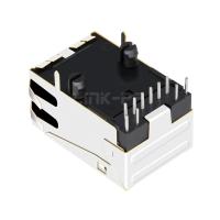 China Pulse JP006821UNL Compatible LINK-PP LPJ2006KONL 10/100 Base-T Tab Up Green&Orange/Yellow Led One Port Ethernet Connector RJ45 Socket for sale