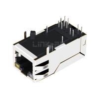 China Belfuse 0826-1X1T-57-F Compatible LINK-PP LPJK1013AONL 100/1000 Base-T Tab Up Orange&Green/Yellow Led Single Port POE RJ45 Female Connector for sale