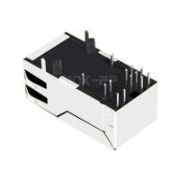 China Belfuse 0826-1X1T-57-F Compatible LINK-PP LPJK1013AONL 100/1000 Base-T Tab Up Orange&Green/Yellow Led Single Port POE RJ45 Female Connector for sale