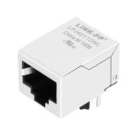 China LPJ4011DNL 10/100 Base-T 1 Port Cat5e RJ45 Jack with Integrated Magnetics Tab Down Without Led for sale