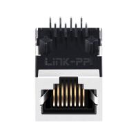 China LPJ0011INL 10/100 Base-T Tab Down Without Led Single Port 8 Pin Magnetic RJ45 Connector for sale