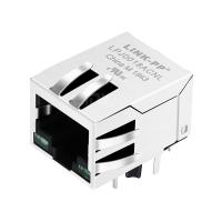China LPJ0018ACNL 10/100 Base-T Tab Down Green/Green Led Single Port 8P8C RJ45 Female Connector for sale