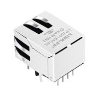 China LPJ0018ACNL 10/100 Base-T Tab Down Green/Green Led Single Port 8P8C RJ45 Female Connector for sale