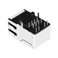 China Pulse J1012F21RNL Compatible LINK-PP LPJ1012APNL 10/100 Base-T Tab Up Green/Yellow Led Single Port Cat5e Jack RJ 45 Connectors for sale
