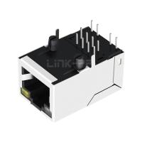 China LPJ2011BONL 10/100 Base-T Tab Up Orange&Green/Yellow Led Single Port Ethernet RJ45 Connector for sale