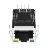 China LPJ16211AENL 10/100 Base-T Tab Down Green/Yellow Led Single Port 8 Pin RJ45 connector for sale