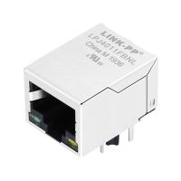 China LINK-PP LPJ4011FBNL 10/100 Base-T Tab Down Green/Yellow Led 1x1 Port Sheilded RJ45 Female Connector for sale