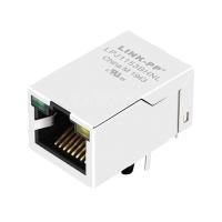 China LPJ1153BHNL 10/100 Base-T Single Port RJ45 POE Magnetic Jack Tab Up Green/Yellow Led for sale