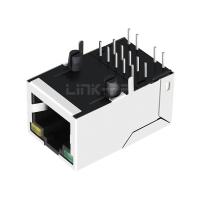 China LPJ1153BHNL 10/100 Base-T Single Port RJ45 POE Magnetic Jack Tab Up Green/Yellow Led for sale