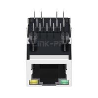 China LPJ1153BHNL 10/100 Base-T Single Port RJ45 POE Magnetic Jack Tab Up Green/Yellow Led for sale