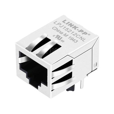 China LPJ15212CNL 10/100 Base-T RJ45 Female Connector 1x1 Port Tab Up Without Led for sale