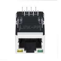 China LPJ16206B28NL 10/100 Base-T Tab Up Green/Yellow Led 8 Pin RJ45 Magnetic Jack for sale