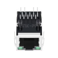 China LPJ1144AWNL 10/100 Base-T Tab Up Green/Green Led 1x1 Port RJ45 Female Connector for sale