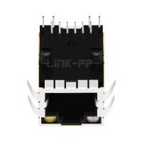 China LPJ2006KONL 10/100 Base-T Tab Up Green&Orange/Yellow Led 1 Port Ethernet Connector RJ45 Socket for sale