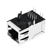 China LINK-PP LPJ6004A47NL 10/100 Base-T  Tab Up 1x1 Port  RJ45 Connector Yellow&Green/Yellow&Green LED for sale