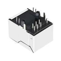 China LPJ166323B10NL 10/100 Base-T Tab Up Yellow/Green Led Single Port Shielded POE Ethernet RJ45 Female Jack for sale