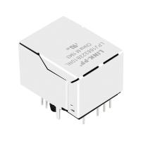 China LPJ166323B10NL 10/100 Base-T Tab Up Yellow/Green Led Single Port Shielded POE Ethernet RJ45 Female Jack for sale