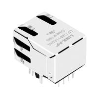 China LPJ16611ADNL 10/100 Base-T Tab Up Yellow/Green Led Single Port Female RJ45 Socket Connection for sale