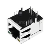 China LPJ16611ADNL 10/100 Base-T Tab Up Yellow/Green Led Single Port Female RJ45 Socket Connection for sale