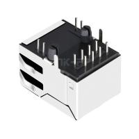 China LPJ16611ADNL 10/100 Base-T Tab Up Yellow/Green Led Single Port Female RJ45 Socket Connection for sale