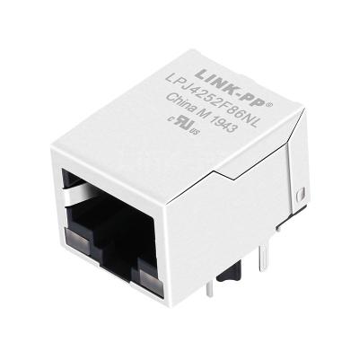 China LPJ4252F86NL 10/100 Base-T 1x1 Port RJ45 Ethernet Magjack Yellow&Green/Green&Yellow Led for sale