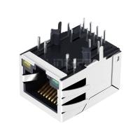 China LPJ4320GENL 10/100 Base-T RJ45 POE Magnetic Jacks Tab Down Green/Yellow Led for sale