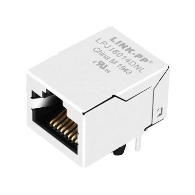 China LPJ16014DNL 10/100 Base-T Tab Up Without Led Single Port RJ45 Magnetic Connector for sale