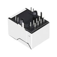 China LPJ16264BZNL 10/100 Base-T Tab Up Green/Green Led Single Port 8P8C RJ45 Network Jack for sale
