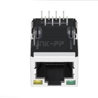 China LPJ16614BENL 10/100 Base-T Tab Up Green/Yellow Led Single Port Ethernet RJ45 Connector for sale