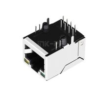 China LPJ16614BENL 10/100 Base-T Tab Up Green/Yellow Led Single Port Ethernet RJ45 Connector for sale