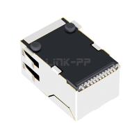 China LPJ19662AANL 10/100 Base-T Tab Up Yellow/Green Led Single Port RJ45 Magnetic Jack for sale
