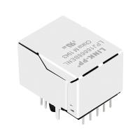 China LPJ16668BENL 10/100 Base-T Tab UP Green/Yellow Led Single Port PoE+ RJ45 Magnetic Connector for sale