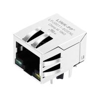 China LPJ0011-8GENL 10/100 Base-T Tab Down Single Port RJ45 Magnetic Jack With Green/Yellow Led for sale