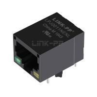 China LPJ0011NENL 10/100 Base-T Tab Down Green/Yellow Led 1x1 Port Unshielded RJ45 Connector for sale