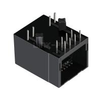 China LPJ0011NENL 10/100 Base-T Tab Down Green/Yellow Led 1x1 Port Unshielded RJ45 Connector for sale